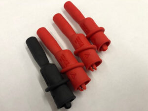 Black Mini Alligator Clips 600V CAT IV - Powermetrix